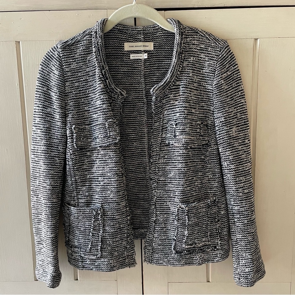 Isabel Marant Etoile Ariana Tweed Jacket Blazer Size … - Gem